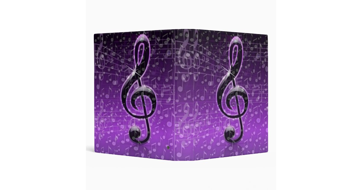 On Beat,Music notes_Binder 3 Ring Binder | Zazzle