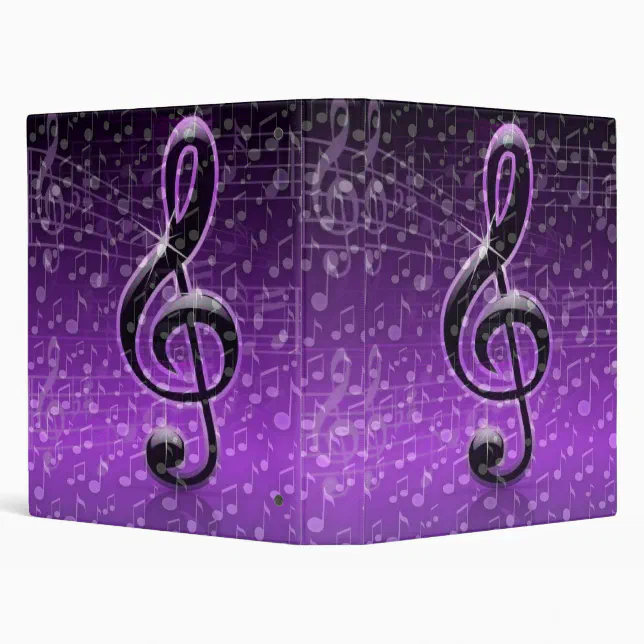 On Beat,Music notes_Binder 3 Ring Binder | Zazzle