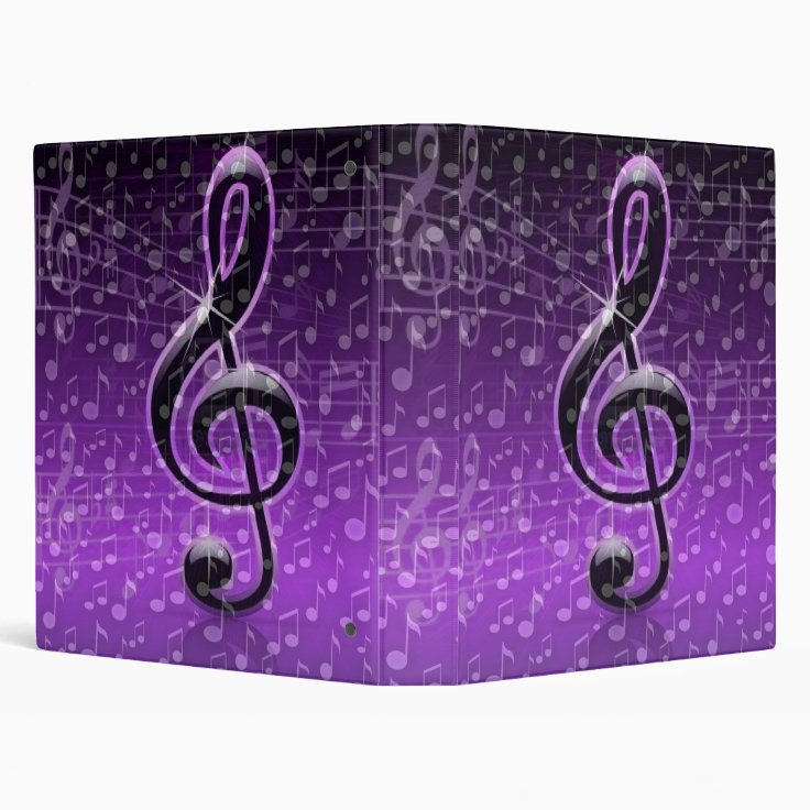 On Beat,Music notes_Binder 3 Ring Binder | Zazzle