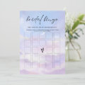 On Cloud 9 Bridal Shower Bingo Game Card | Zazzle
