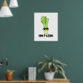On Fleek Funny Veggie Leek Pun Poster | Zazzle