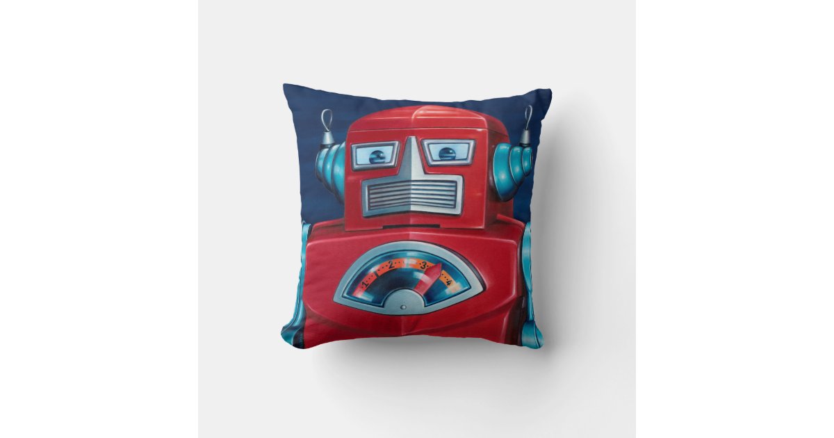 "On Guard" Robot Pillow | Zazzle