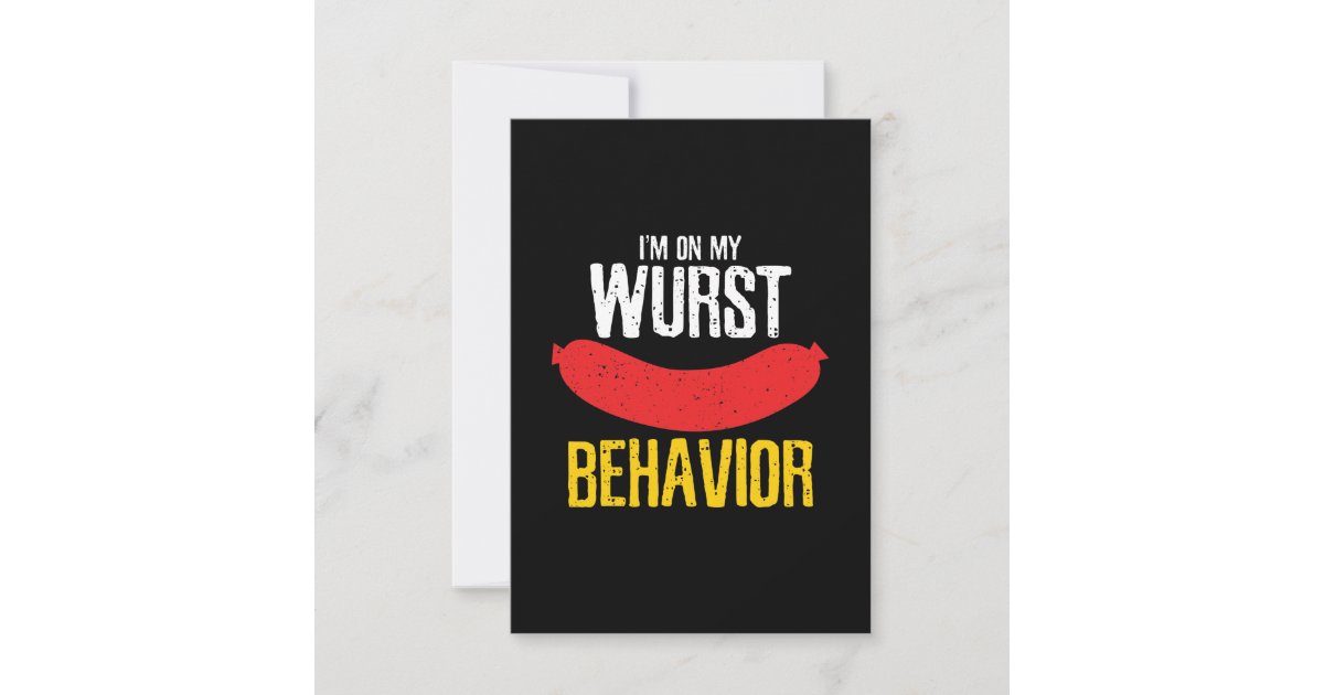 On My Wurst Behavior Oktoberfest Card | Zazzle