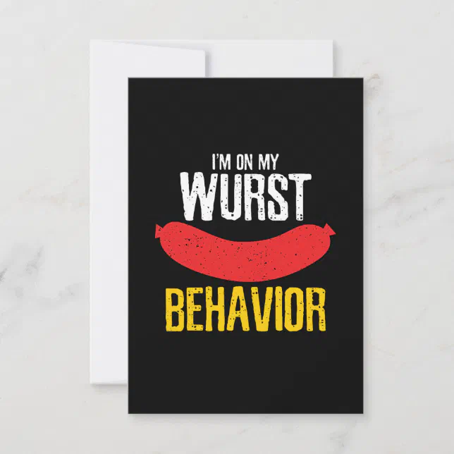 On My Wurst Behavior Oktoberfest Card | Zazzle