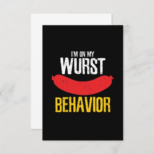 On My Wurst Behavior Oktoberfest Card | Zazzle
