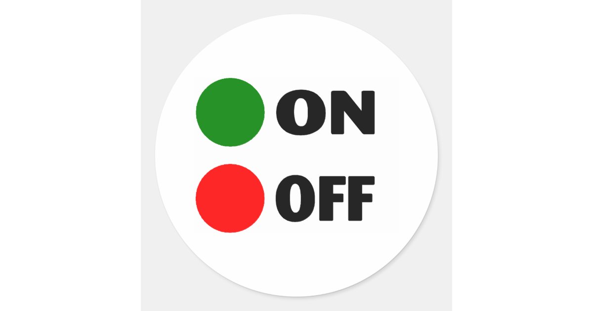 On Off Classic Round Sticker | Zazzle