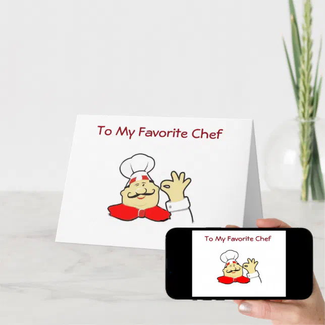 ON OUR ANNIVERSARY TO MY FAVORITE CHEF CARD | Zazzle