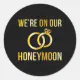 On Our Honeymoon Honeymooning Honeymoon Vacation Classic Round Sticker ...