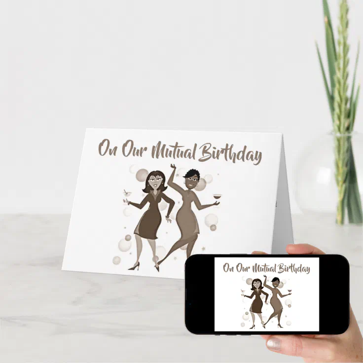 ON OUR ***MUTUAL BIRTHDAY*** JUST FOR **HER** CARD | Zazzle