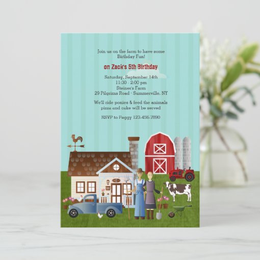 On The Farm Invitation | Zazzle