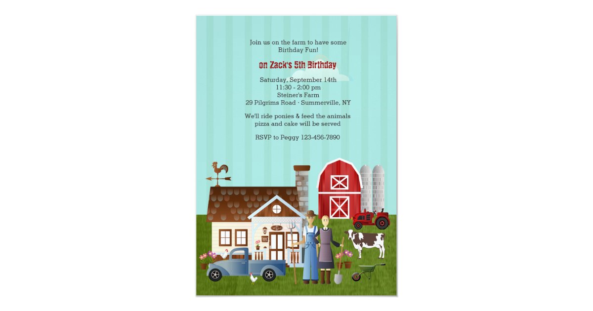 On The Farm Invitation | Zazzle.com