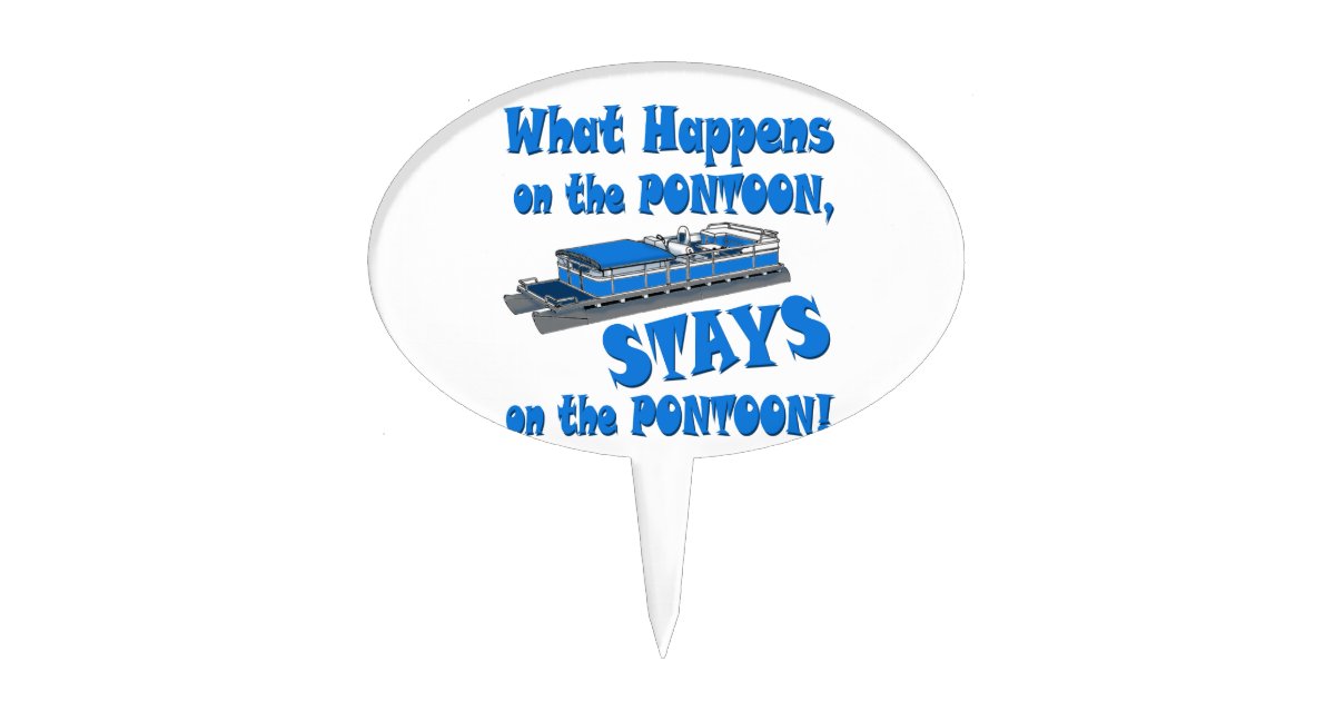 On the pontoon cake topper | Zazzle