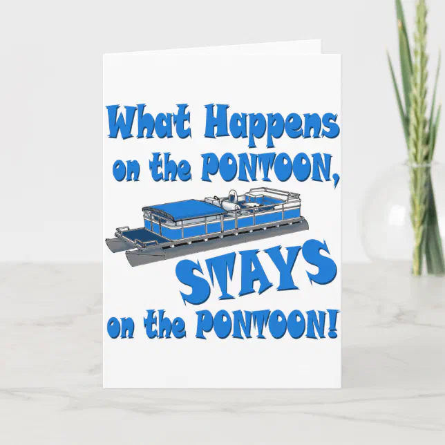 On the pontoon card | Zazzle