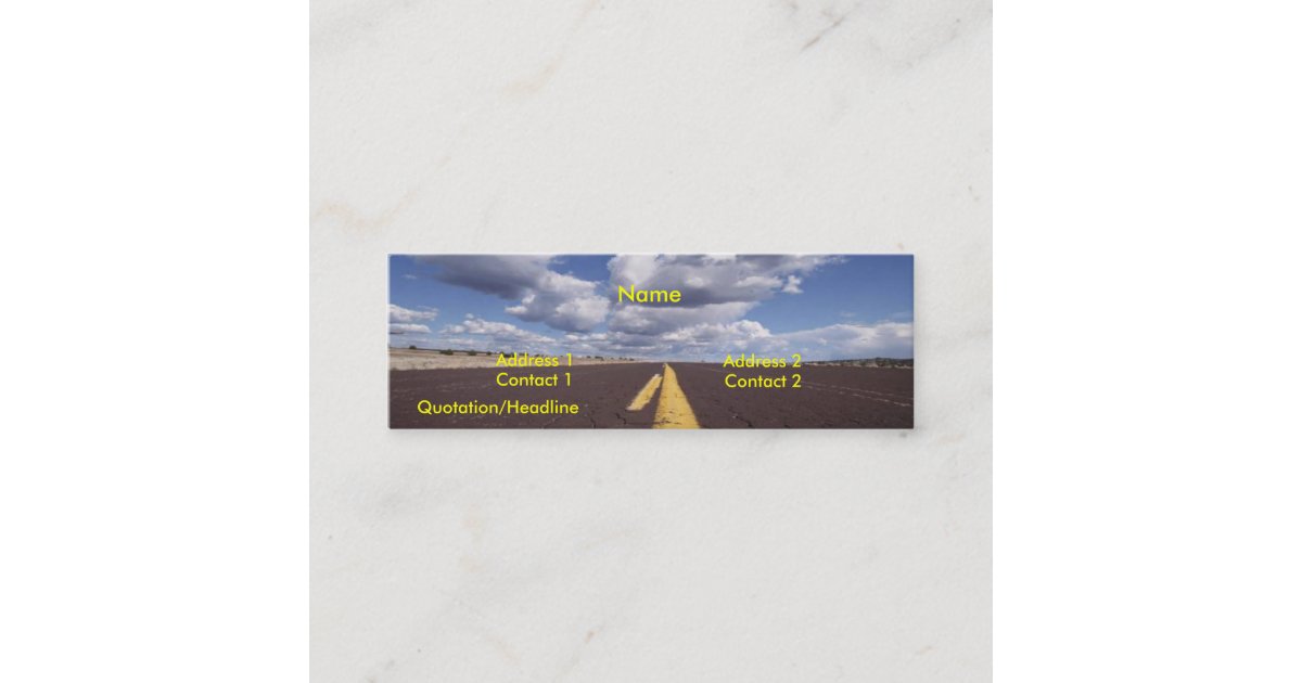 On The Road Business Card | Zazzle