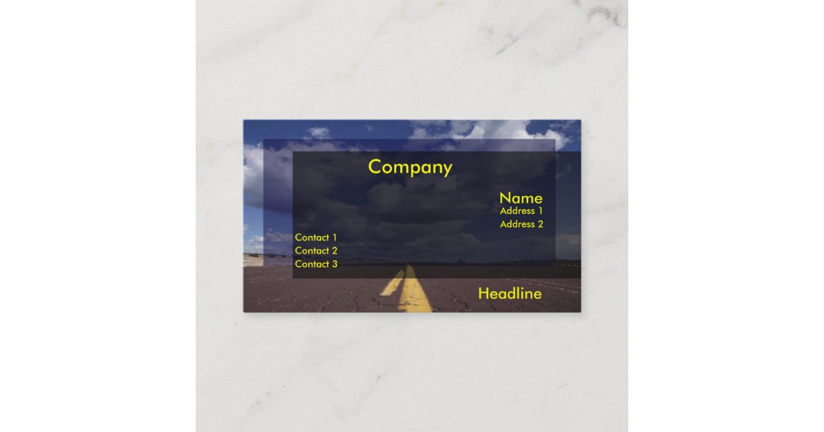 On The Road Business Card | Zazzle