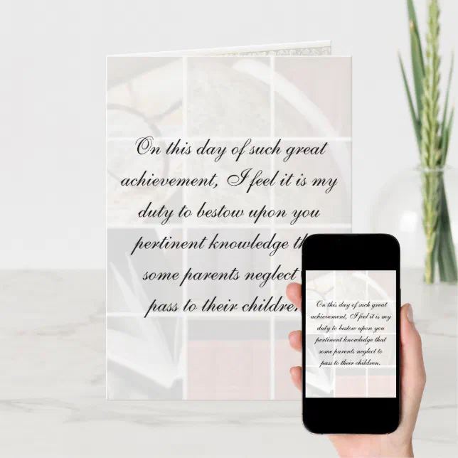 On this day of great achievement... card | Zazzle