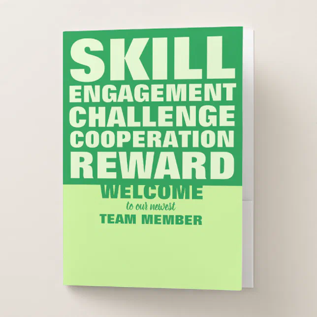 Onboarding custom color new employee welcome pocket folder | Zazzle