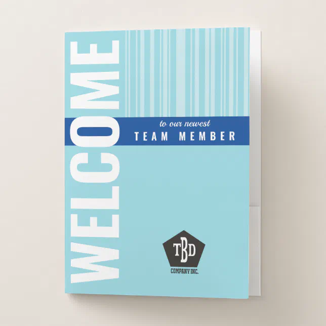 Onboarding custom color new employee welcome pocket folder | Zazzle