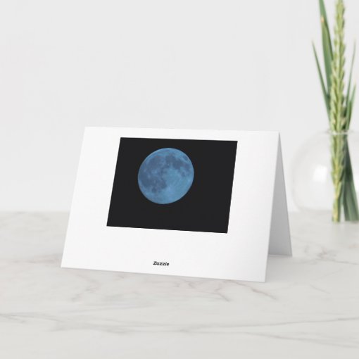 Once in a Blue Moon Greeting Card | Zazzle