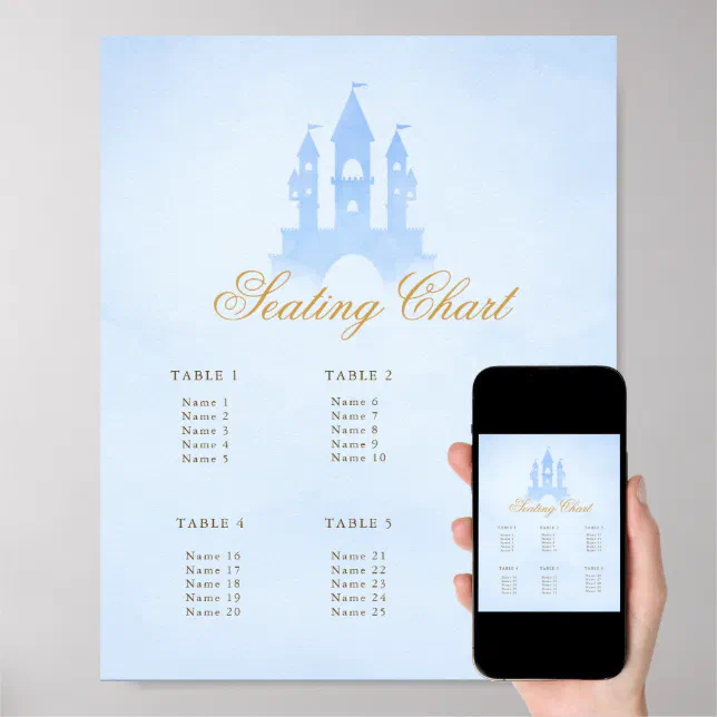 Once Upon A Time Fairytale Castle Seating Chart | Zazzle