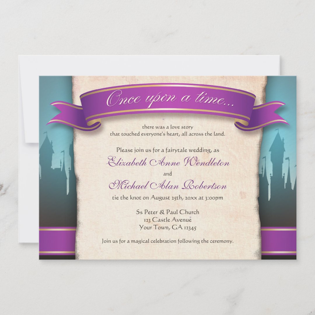Once Upon a Time Fairytale Wedding Invitations | Zazzle