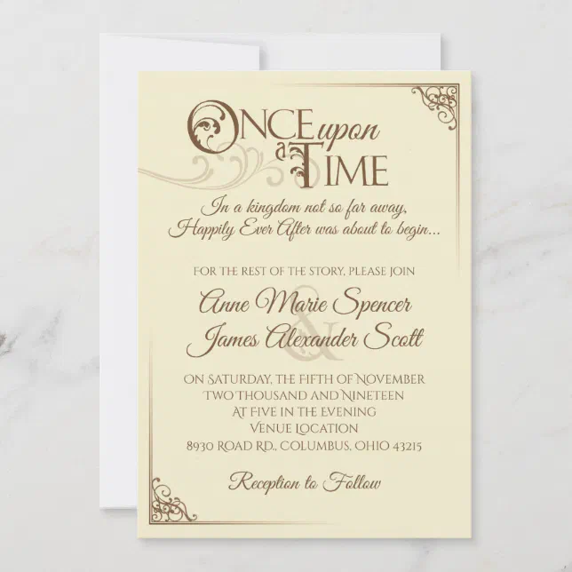 Once Upon a Time Wedding Invitation | Zazzle