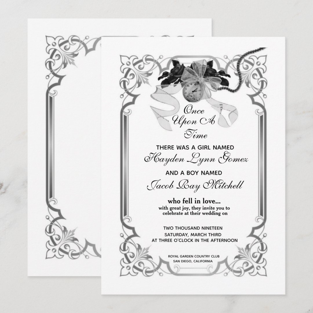 Once Upon A Time Wedding Invitation | Zazzle