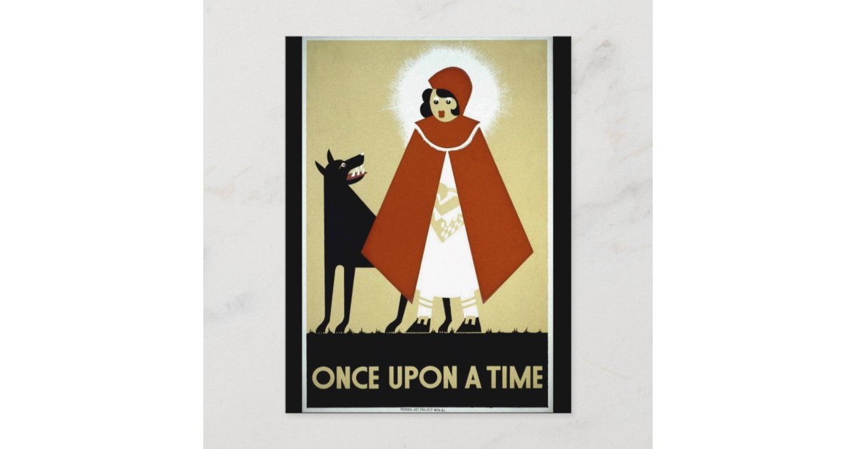 Once Upon a Time - WPA Poster - Postcard | Zazzle