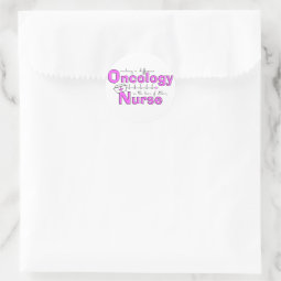 Oncology Nurse Gifts Classic Round Sticker | Zazzle