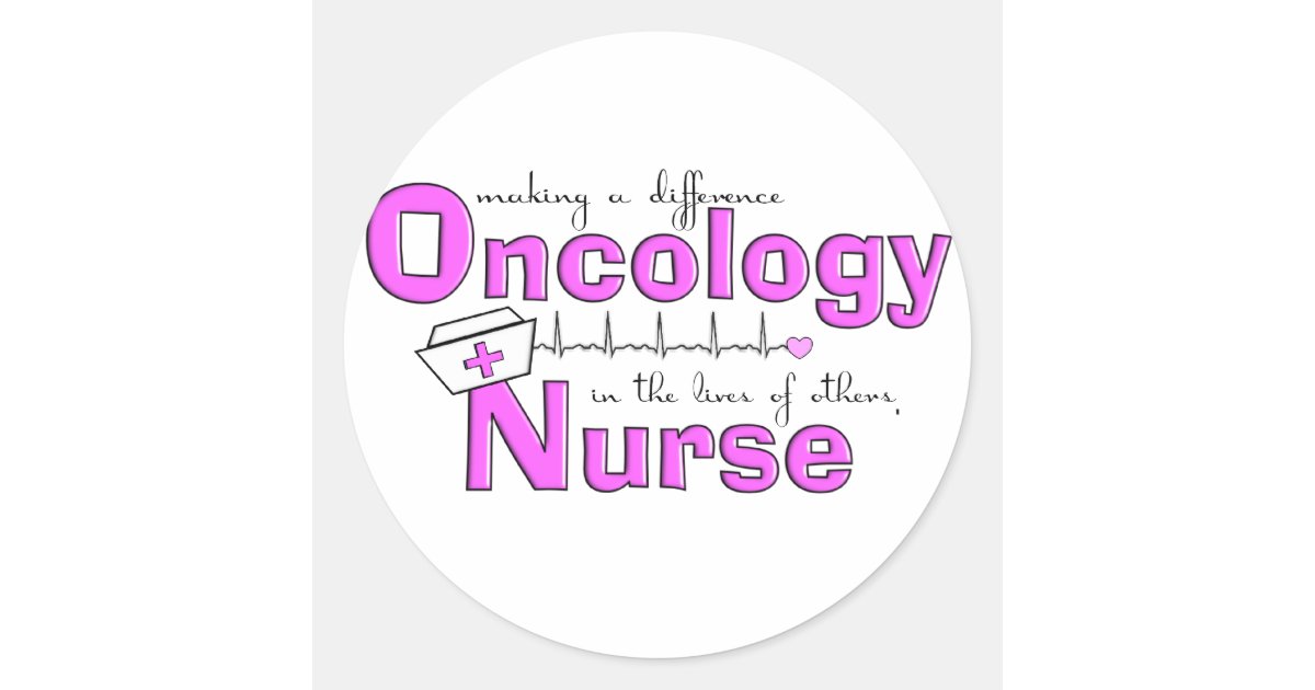 Oncology Nurse Gifts Classic Round Sticker | Zazzle