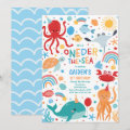 Onder The Sea Sea Creatures 1st Birthday Party Invitation | Zazzle