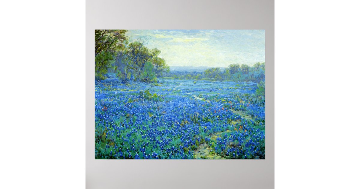 Onderdonk - Bluebonnet Scene Poster | Zazzle