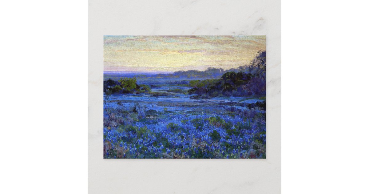 Onderdonk - Bluebonnet Scene with a Girl Postcard | Zazzle