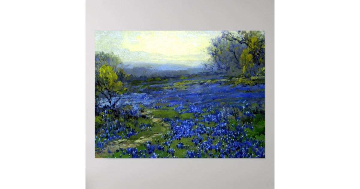 Onderdonk - Morning in the Bluebonnets Poster | Zazzle
