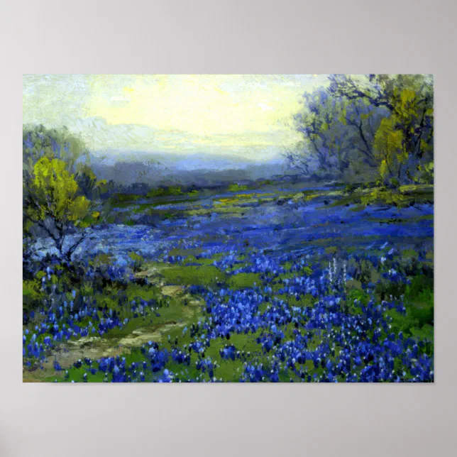 Onderdonk - Morning in the Bluebonnets Poster | Zazzle