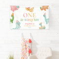 One A-Saurus Dinosaur 1st First Birthday Party Banner | Zazzle