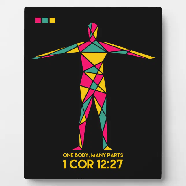 One Body Many Parts Cubism (1 Corinthians 12:27) Plaque | Zazzle