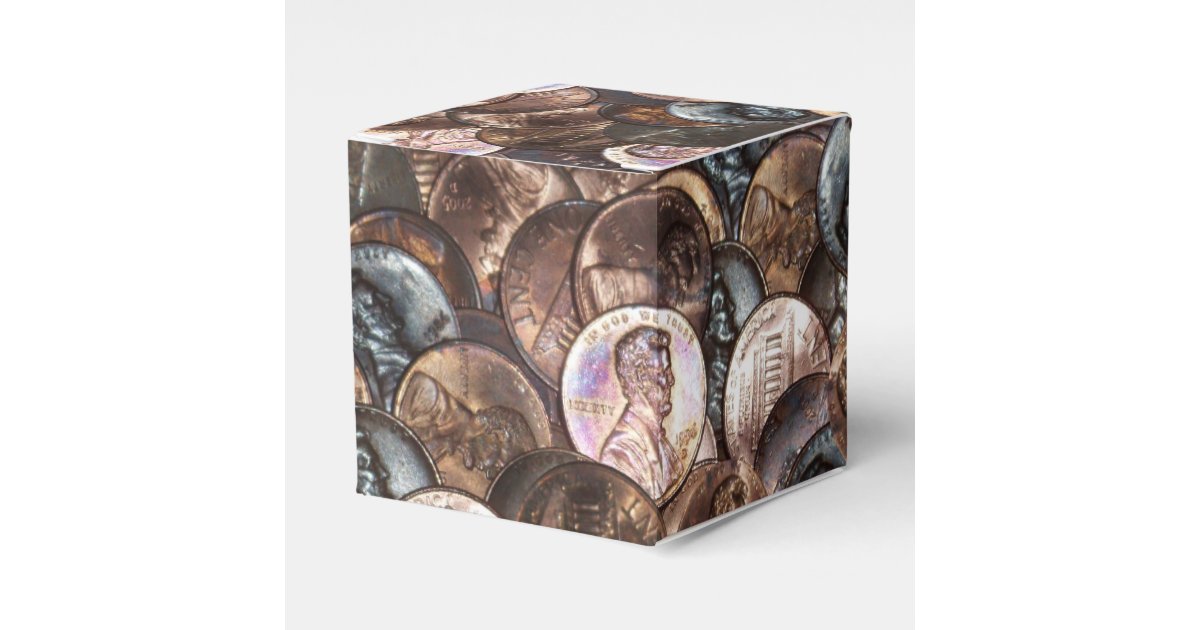 One Cent Penny Spread Background Favor Boxes | Zazzle