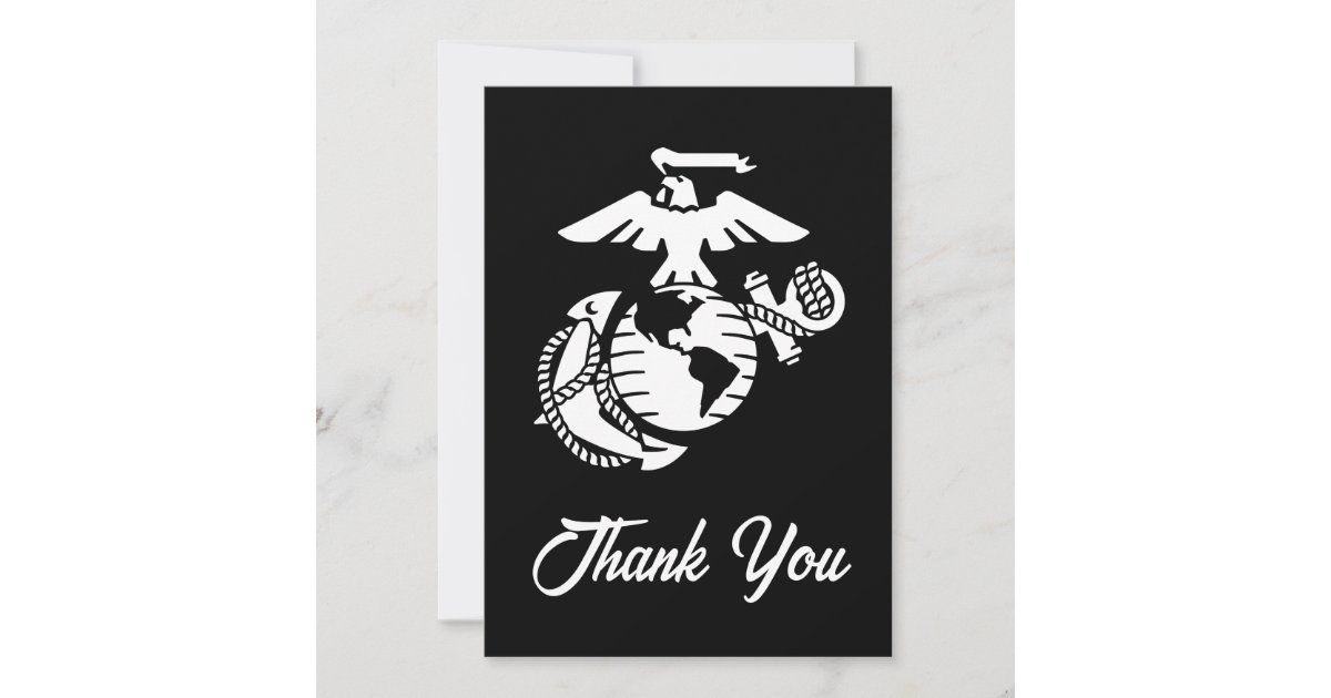 One-Color EGA - White Thank You Card | Zazzle