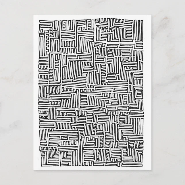 One-Continuous-Line Postcard | Zazzle