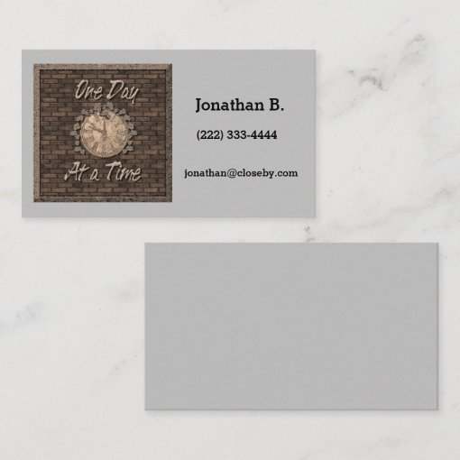 One Day at a Time Slogan Spiritual Quote Business Card | Zazzle
