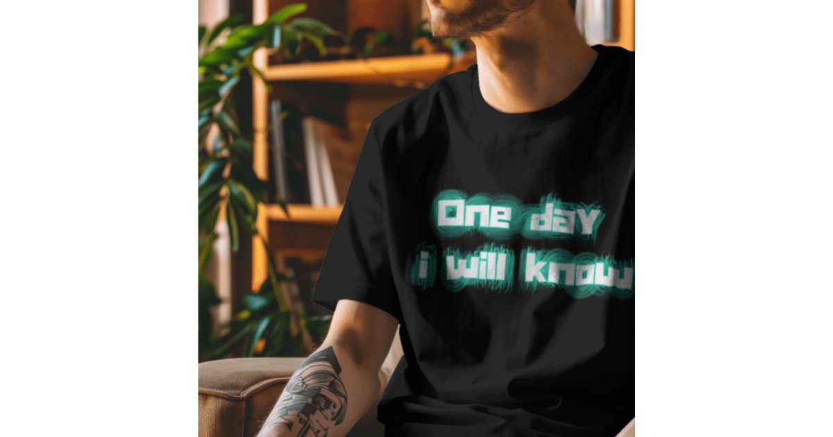 One day i will know T-Shirt | Zazzle