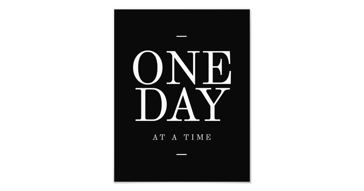 One Day Study Motivational Quote Poster | Zazzle