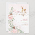One-deer-ful 1st birthday invitation. Winter deer Invitation | Zazzle