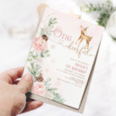 One-deer-ful 1st birthday invitation. Winter deer Invitation | Zazzle