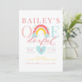 ONE derful, First birthday, Rainbow, ONE, Rainbow Invitation | Zazzle