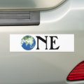 ONE EARTH BUMPER STICKER | Zazzle