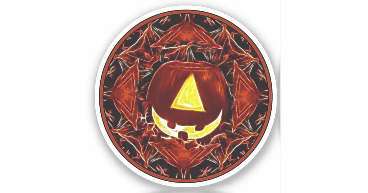 One Eyed Jack -o-lantern Halloween Sticker | Zazzle