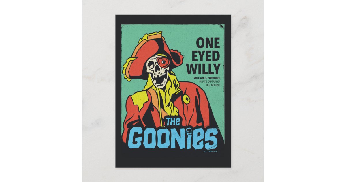 One-Eyed Willy Pirate Captain of The Inferno Postcard | Zazzle