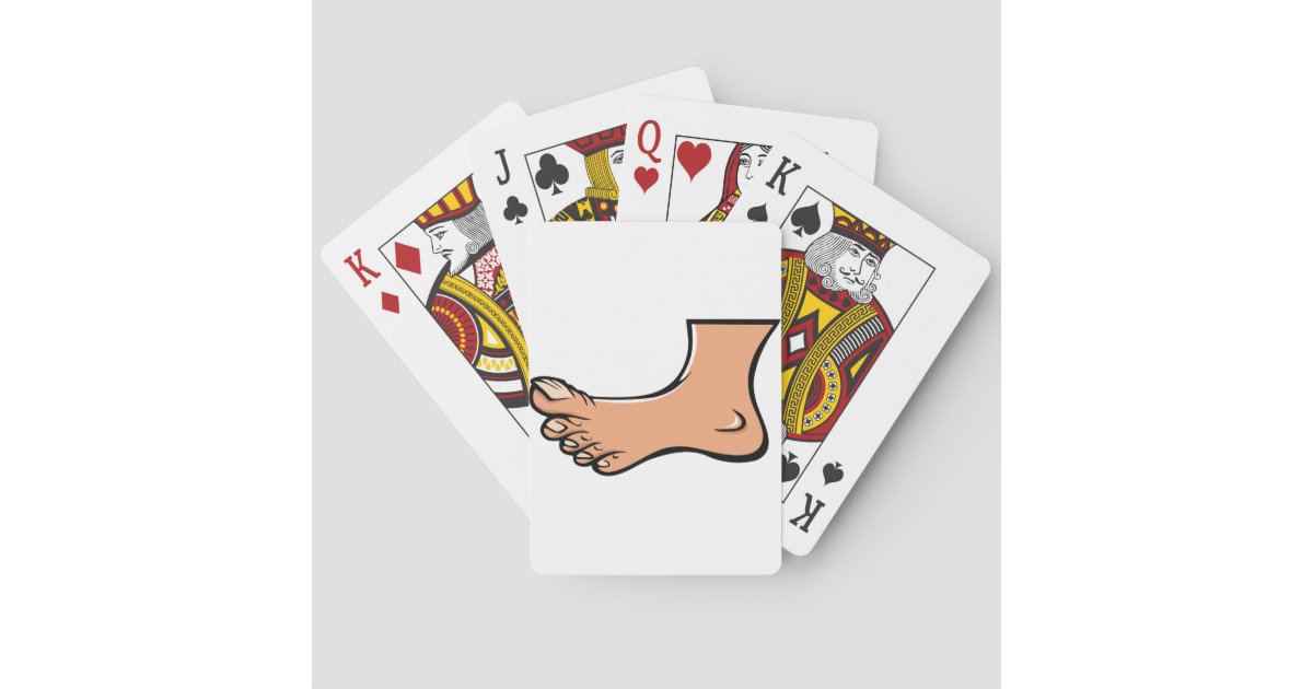 One Foot Playing Cards | Zazzle